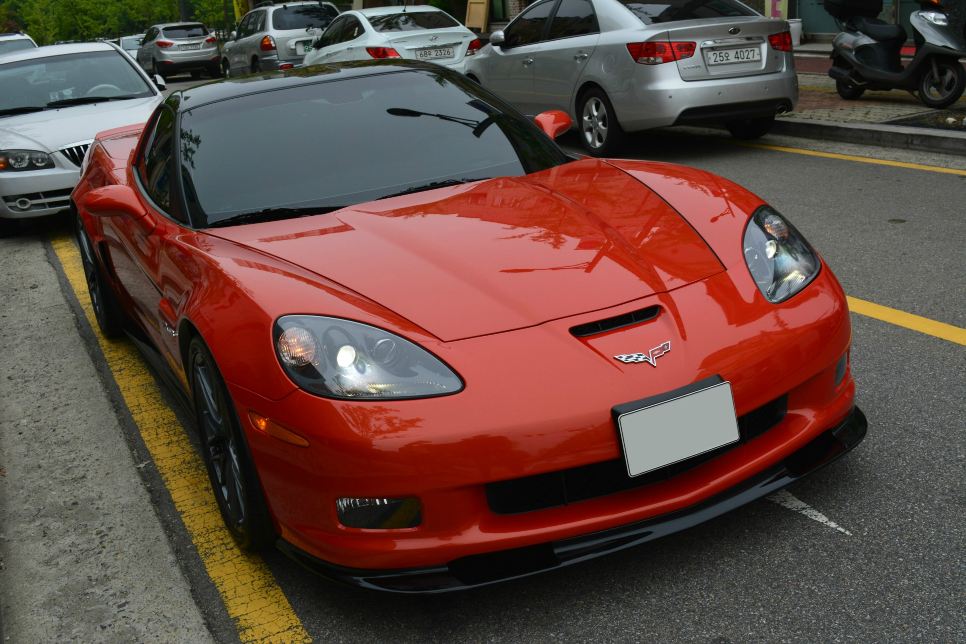 국내에 한대뿐인 인페르노 오렌지 콜벳 C6 Z07 카본 패키지 | 보배드림 직찍/특종발견