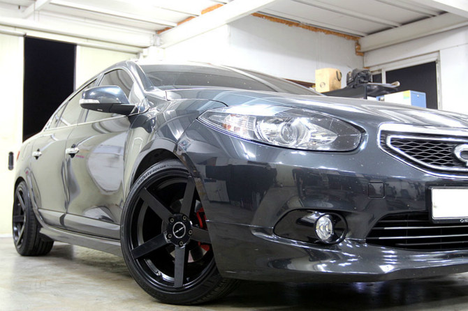 휠09 SM3 휠 튜닝 - 보센cv3 18인치 휠타이어 | 보배드림 장착시공사진